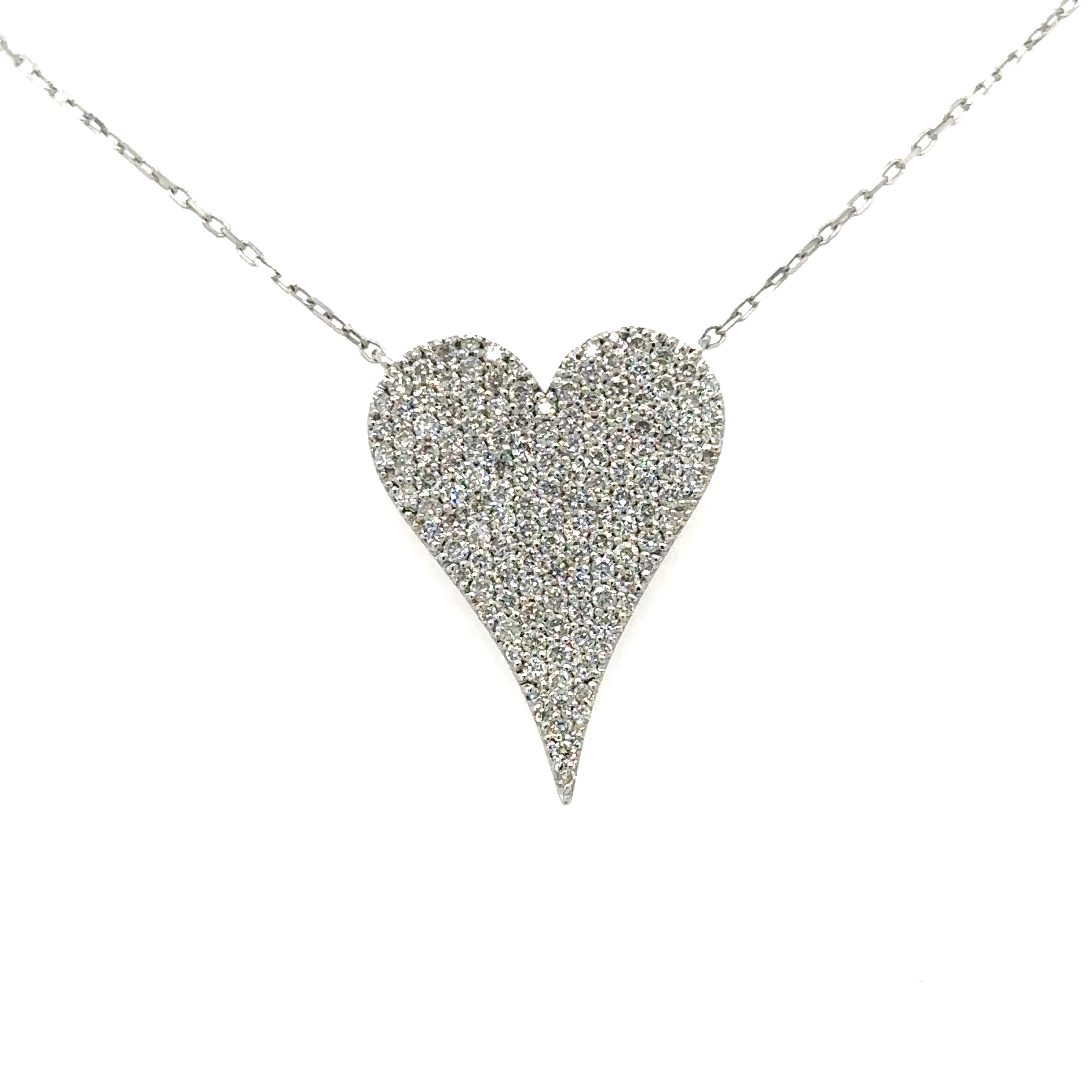 Amoré 1ct Pavé Diamond Love Heart Necklace | Halo Diamonds Perth